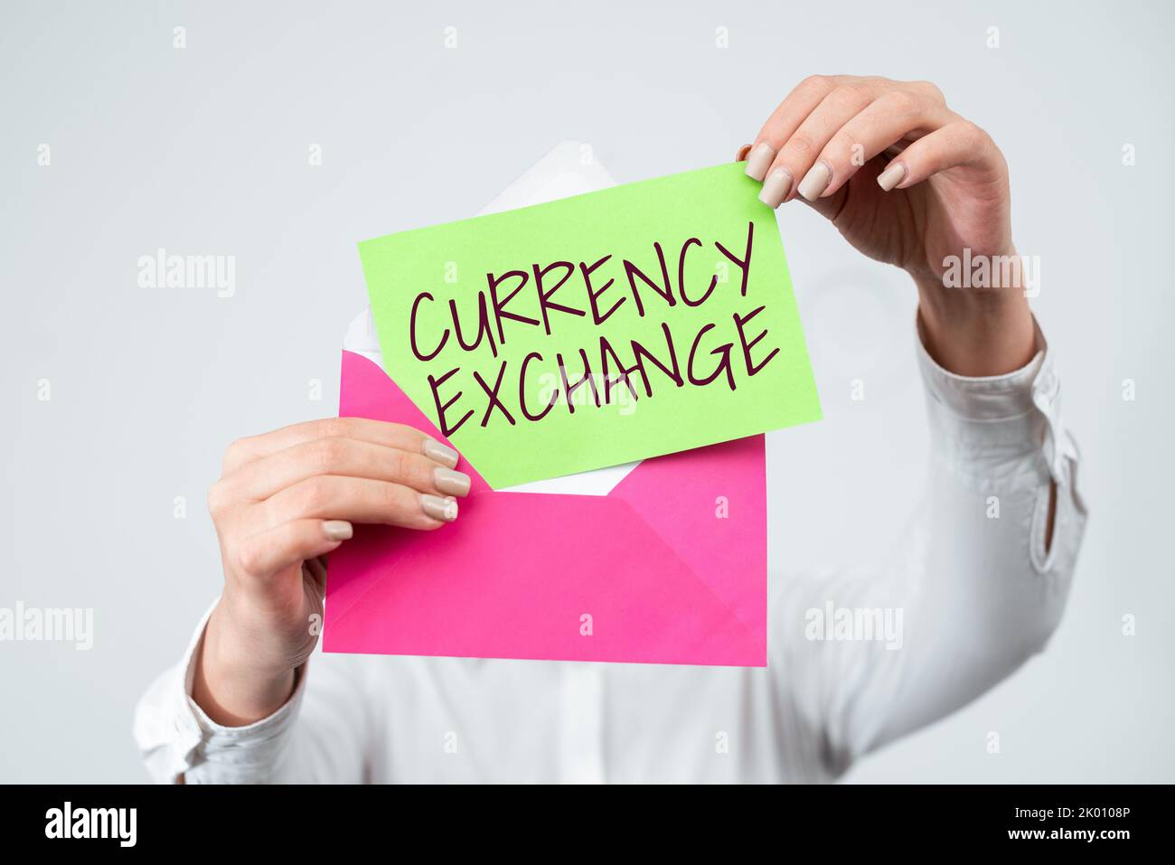Conceptual display Currency ExchangeProcess of changing one currency ...