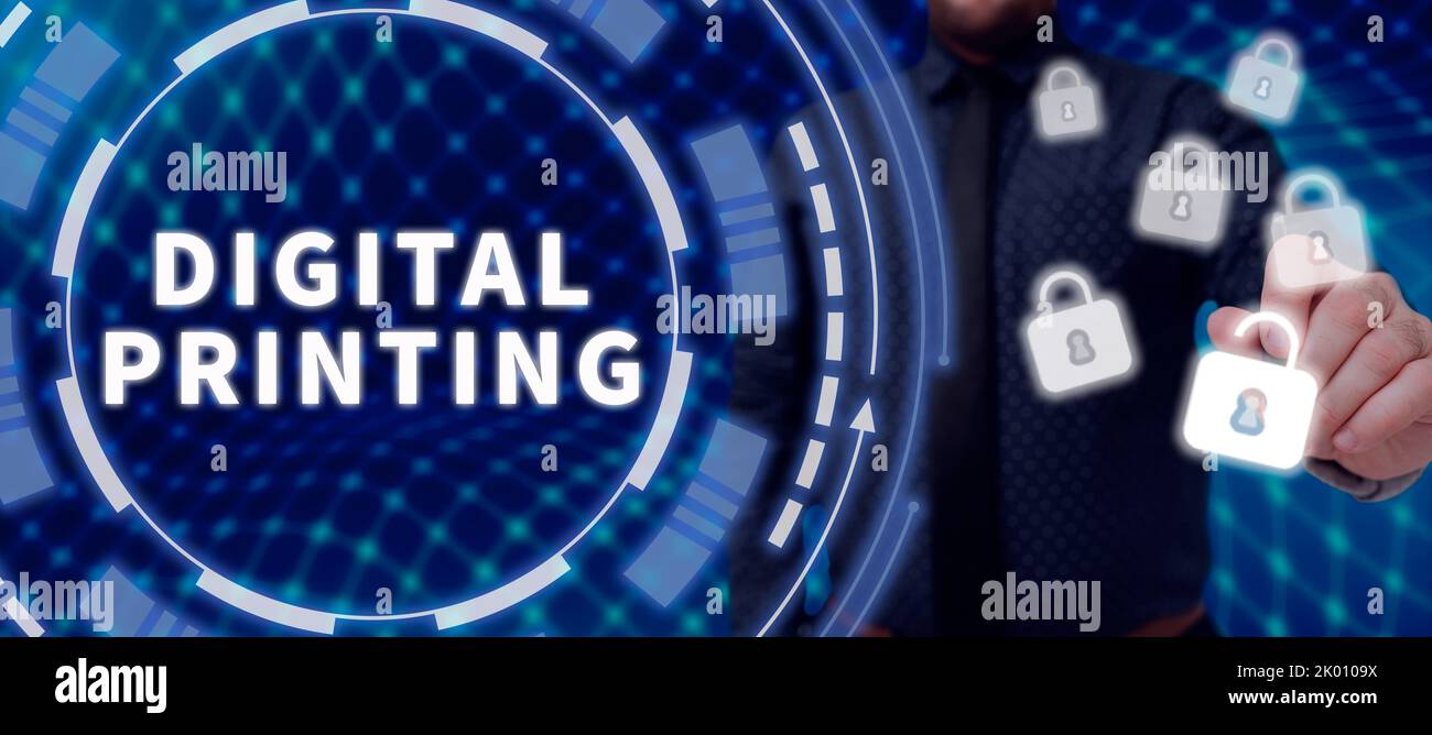 Text showing inspiration Digital Printingdigital based images directly ...