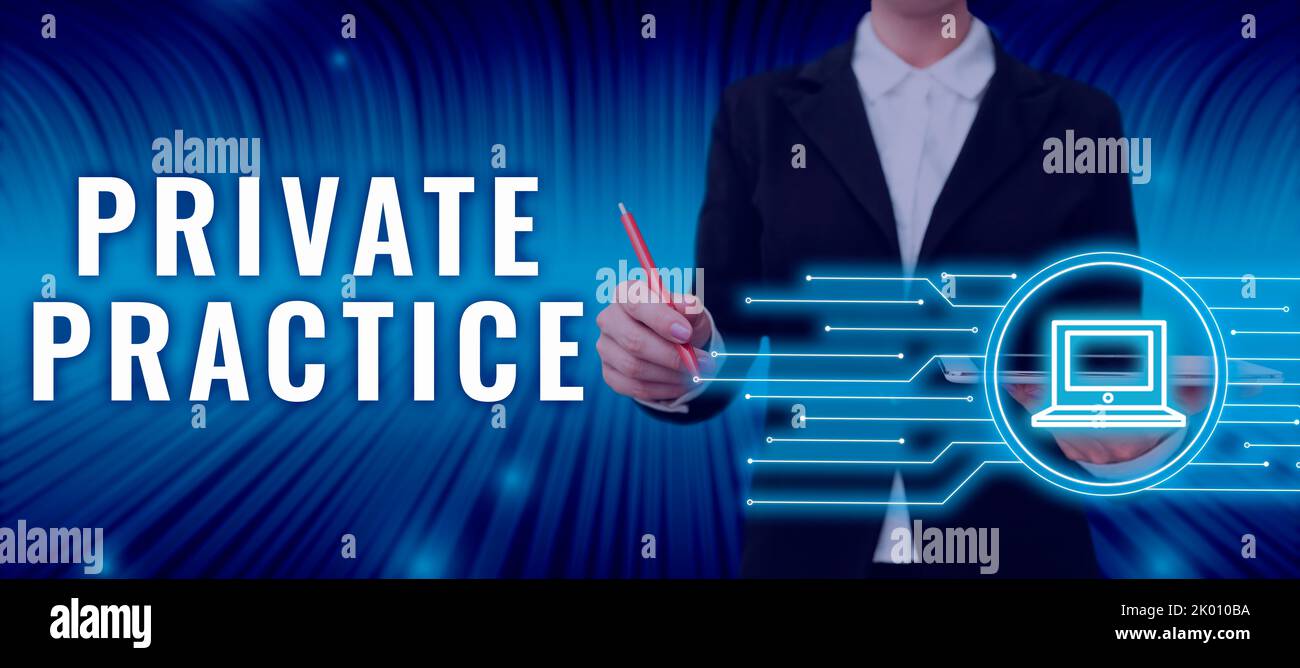 Handwriting text Private Practicework of professional practitioner such ...