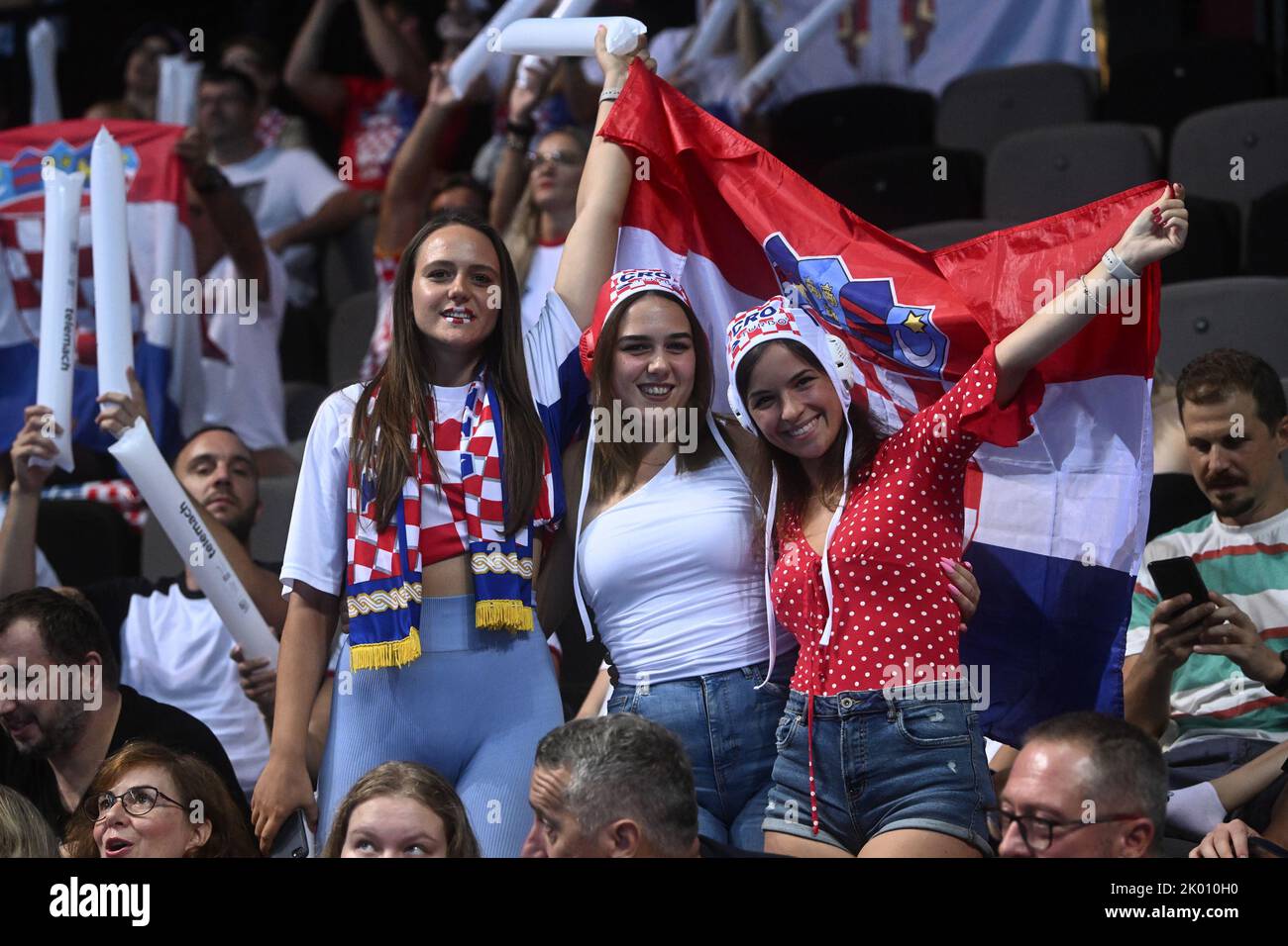 SPLIT, CROATIA - SEPTEMBER 08: Croatian supporters before LEN European ...