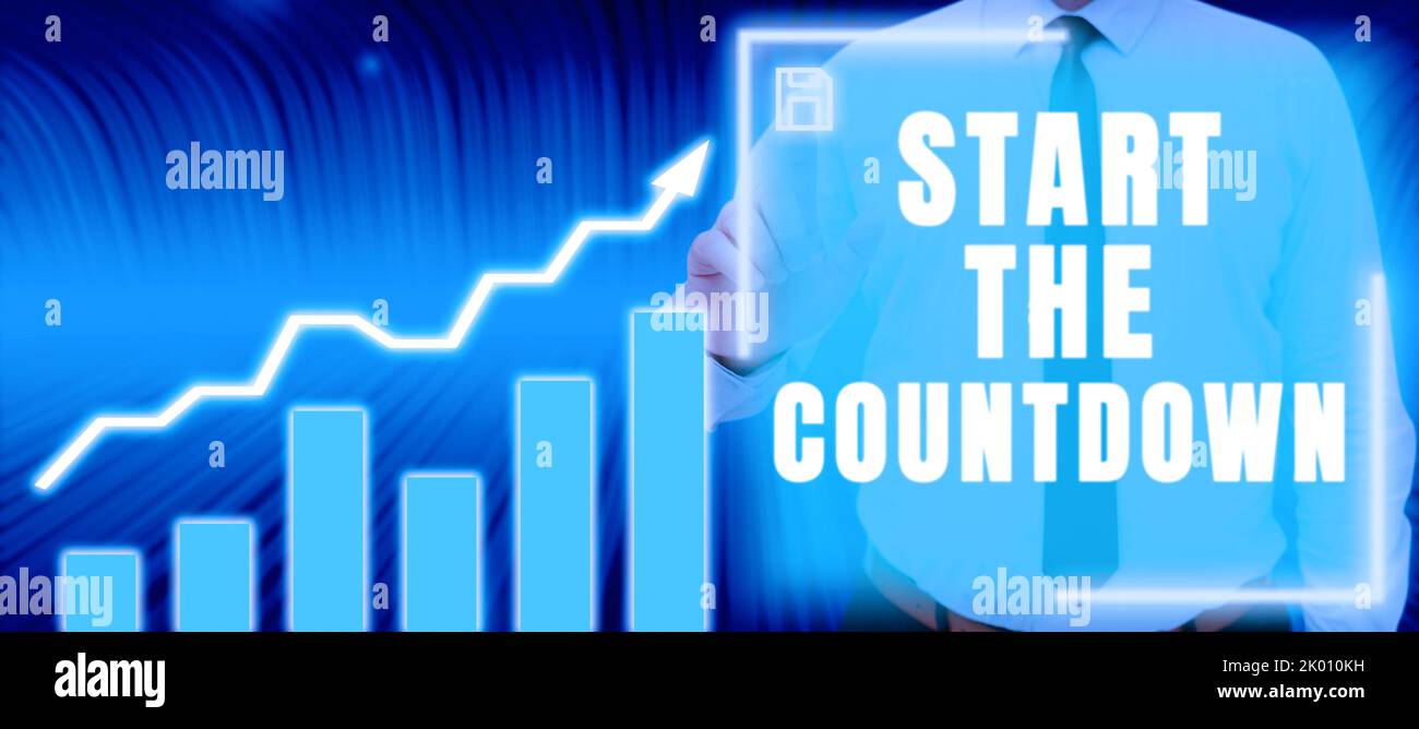 Inspiration showing sign Start The Countdown. Conceptual photo Sequence ...