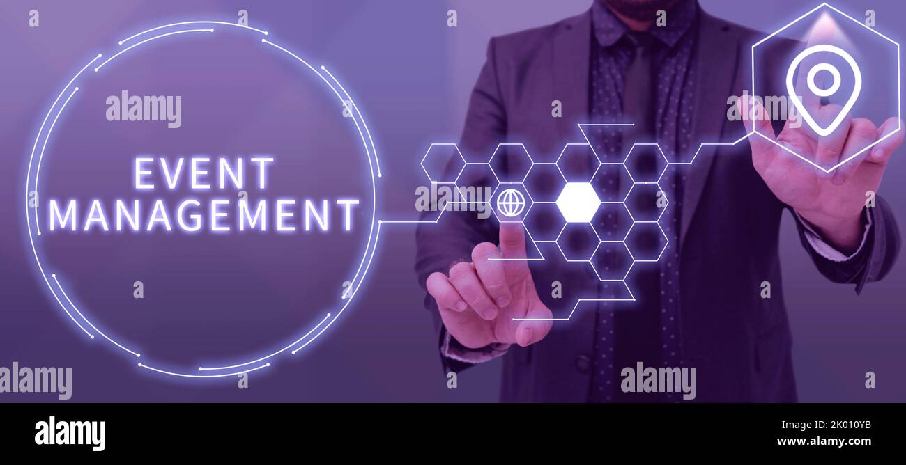 Sign displaying Event Managementcreation and development of large scale ...