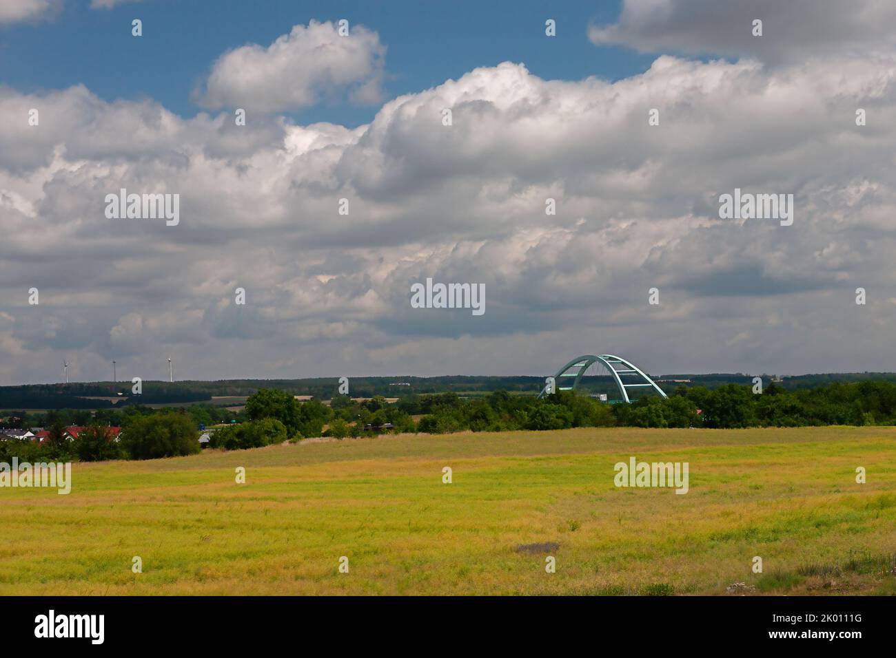Summer sunny day. Flat landscape. Quiet clear weather Stock Photo - Alamy