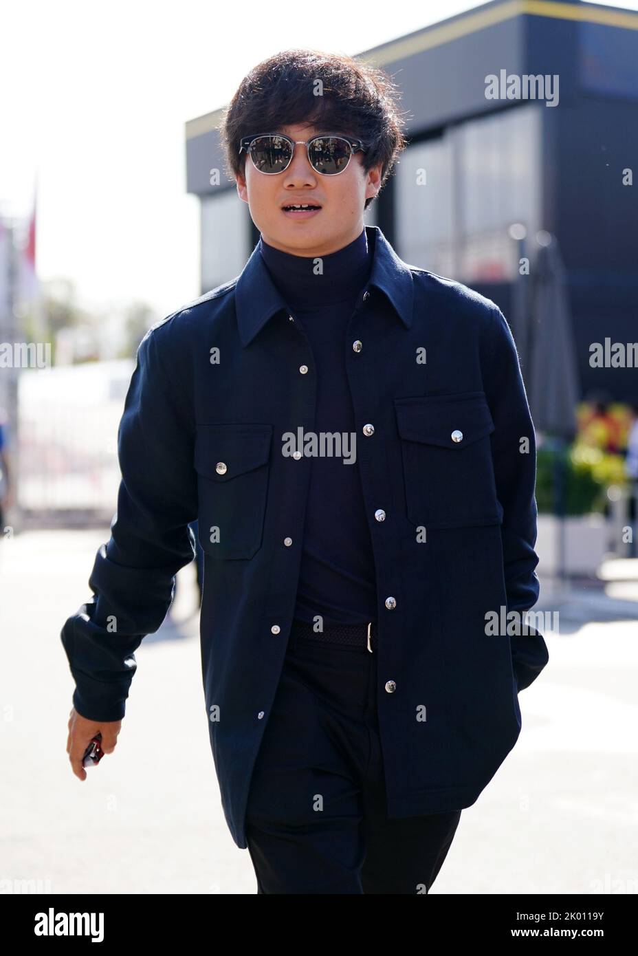 AlphaTauri's Yuki Tsunoda arrives for practice at the Autodromo ...