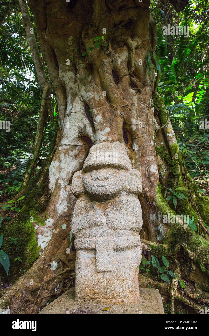 Colombia, San Agustin, the forest of statues or Bosque de las Estatuas ...