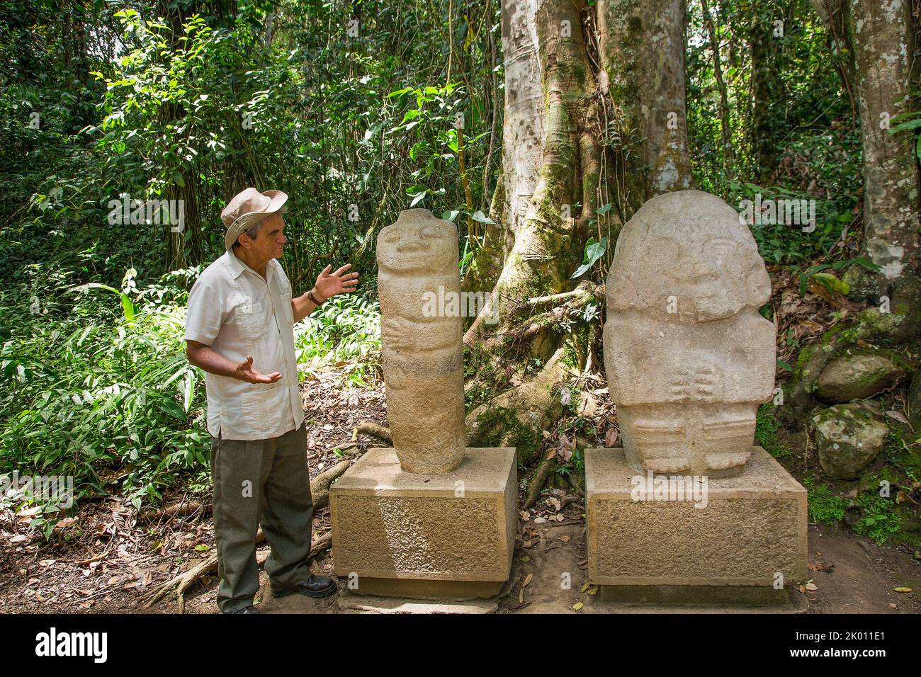Colombia, San Agustin, the forest of statues or Bosque de las Estatuas ...