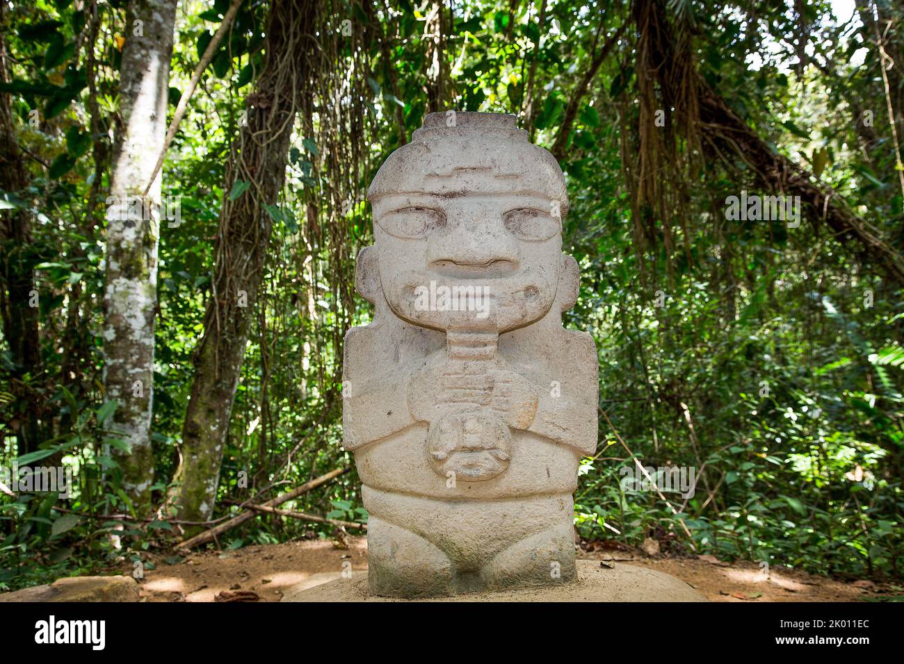 Colombia, San Agustin, the forest of statues or Bosque de las Estatuas ...