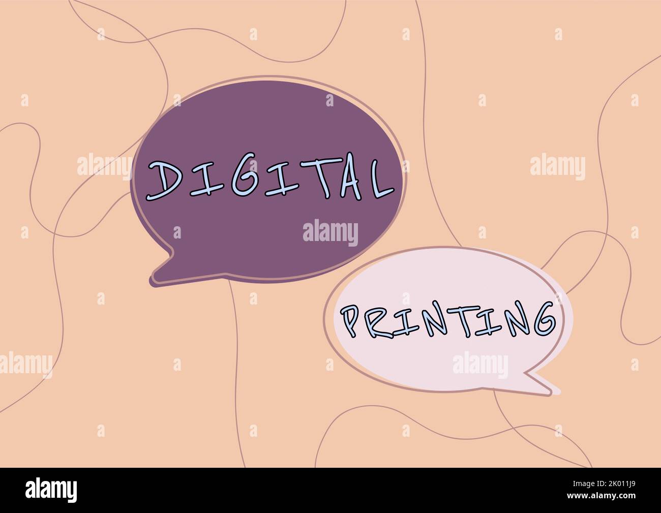 Conceptual caption Digital Printingdigital based images directly to ...
