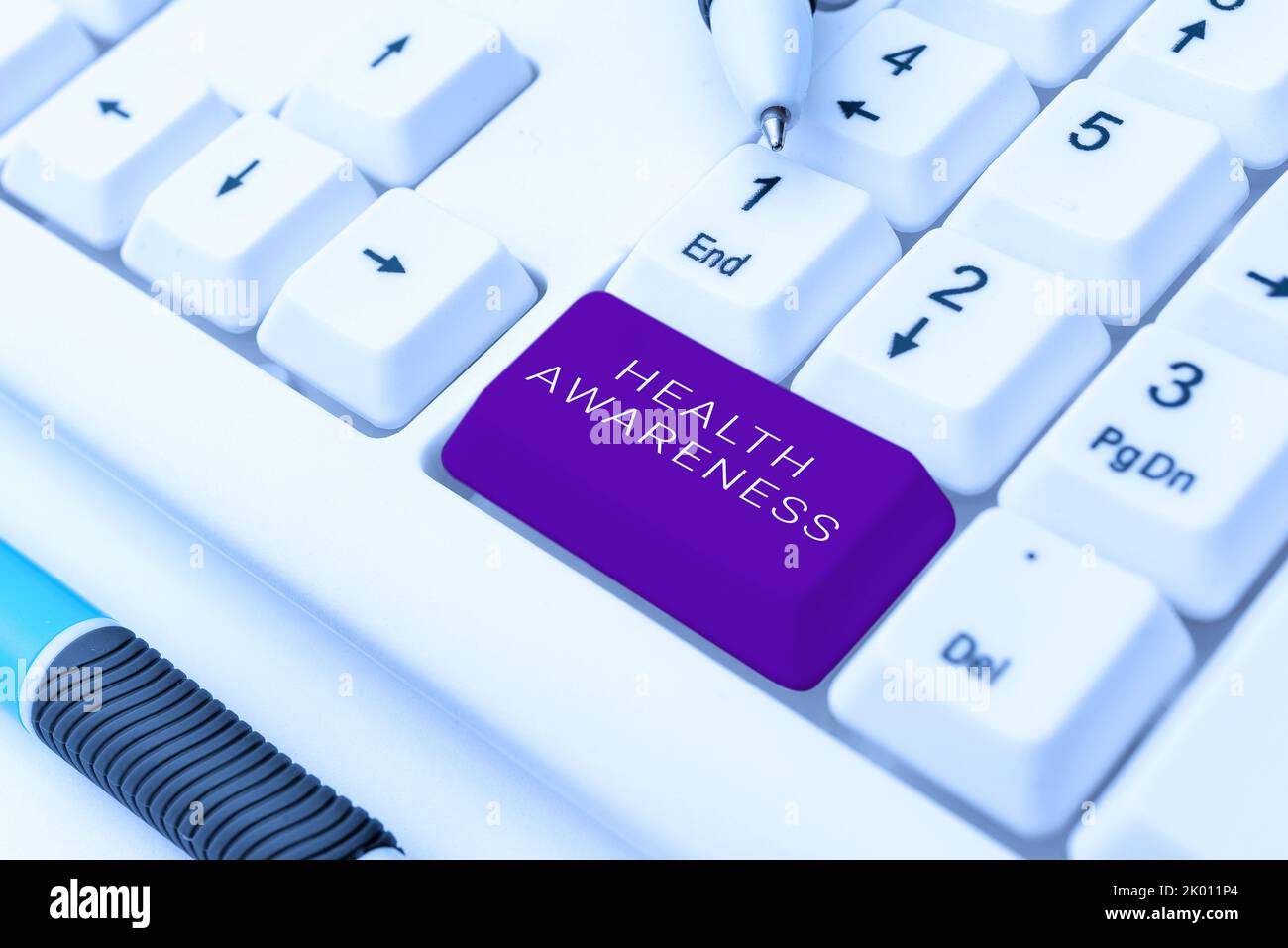 Text sign showing Health AwarenessPromoting community issues and ...