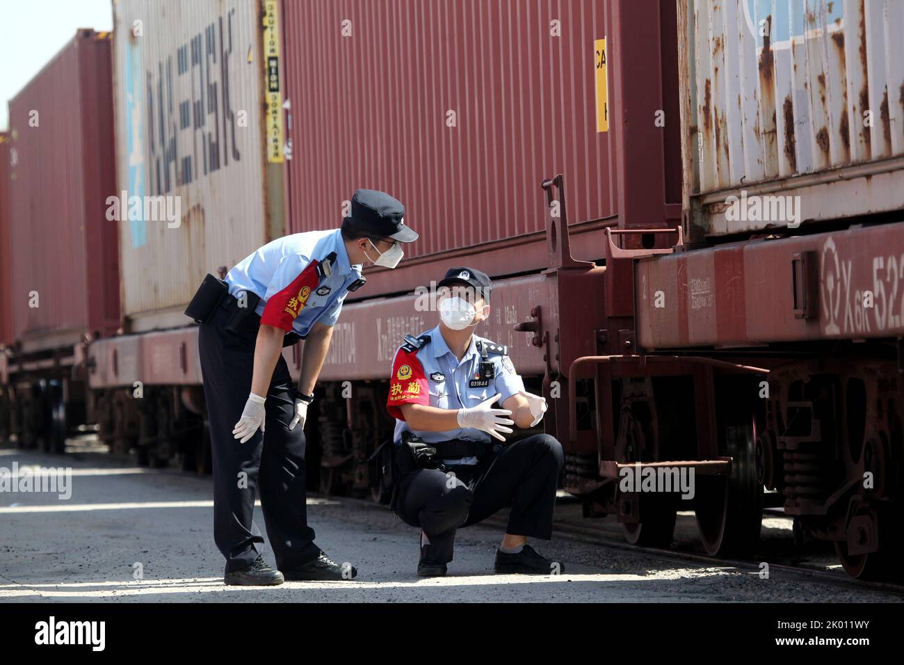 SHENYANG, CHINA - SEPTEMBER 9, 2022 - Police conduct station inspection ...