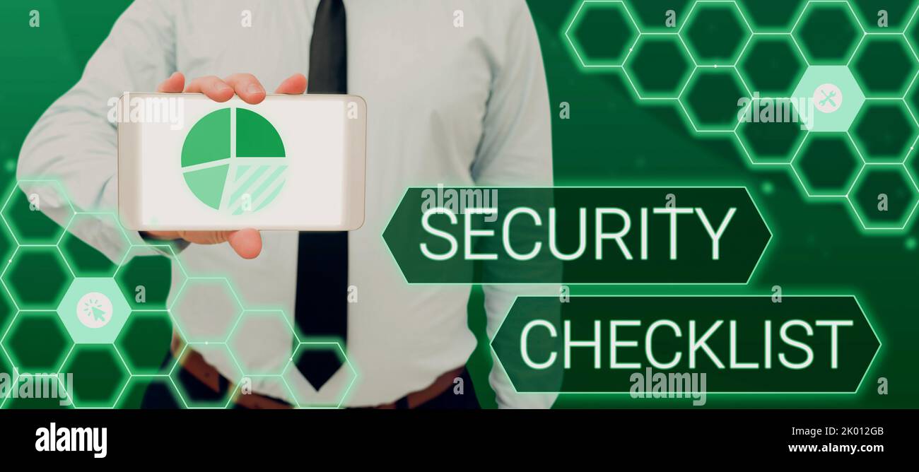 Conceptual Caption Security Checklistprotection Of Data And System