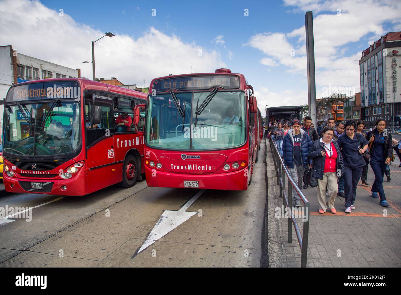 Colombia, Bogota, the Transmilenio bus system was developed to fight ...