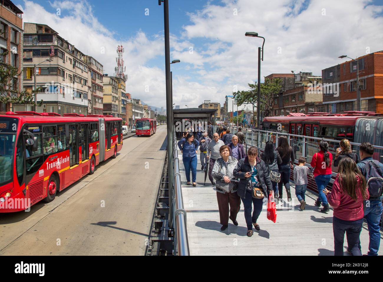 Colombia, Bogota, the Transmilenio bus system was developed to fight ...