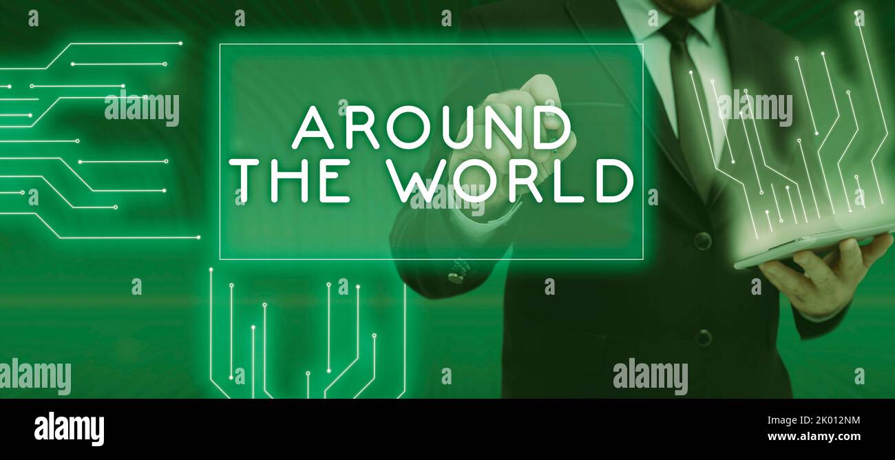 Text showing inspiration Around The Worldsaying that something ...