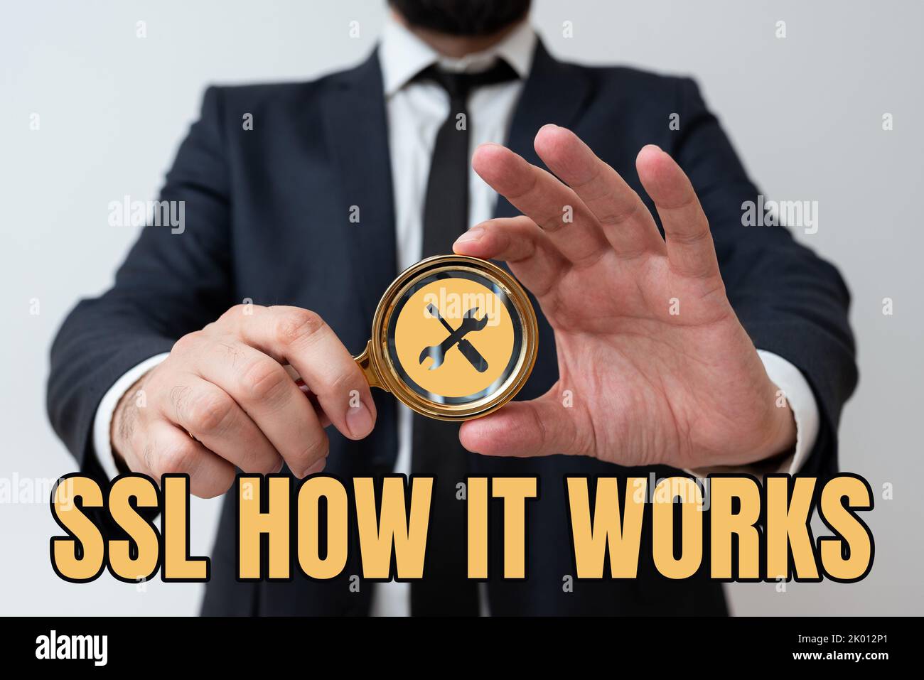 Hand writing sign Ssl How It Workssession key is used to encrypt all ...