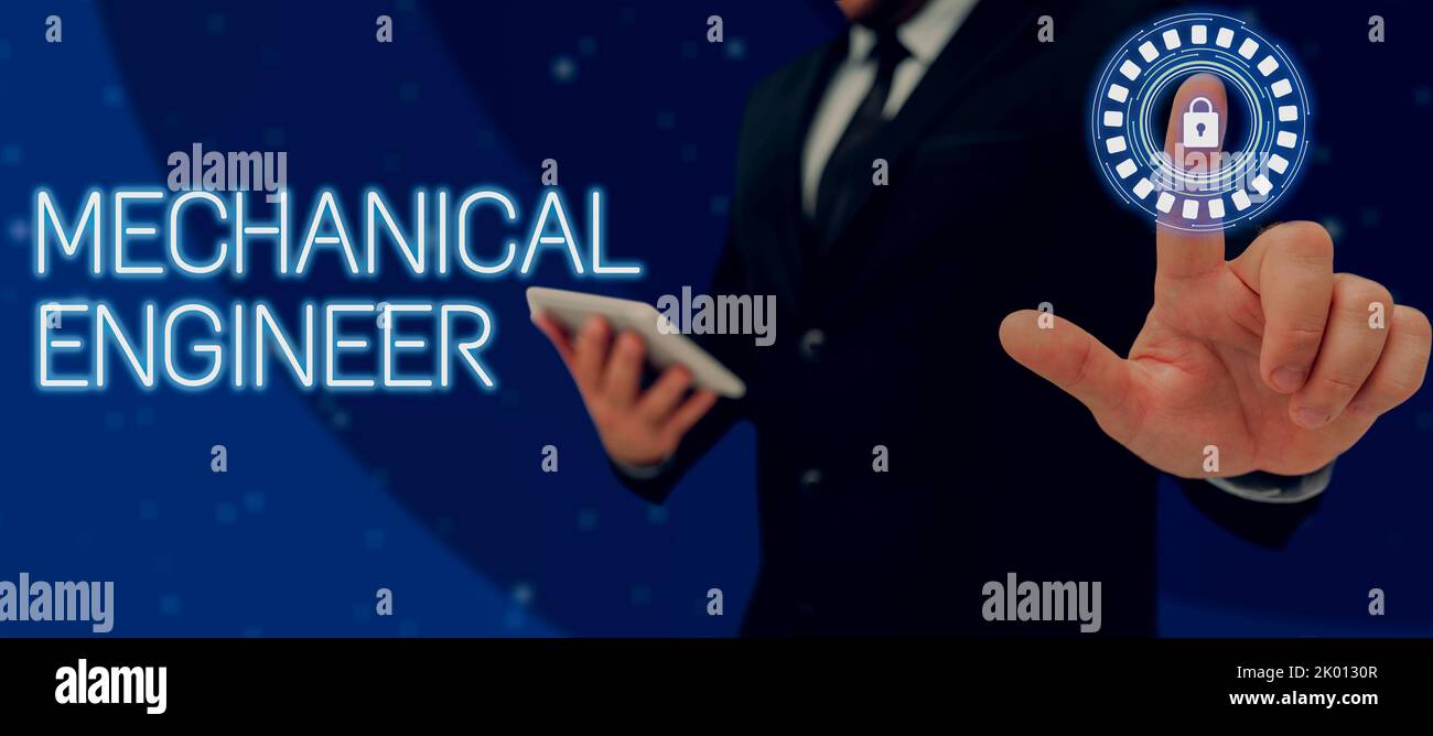 Handwriting text Mechanical Engineer. Word for Applied Engineering ...