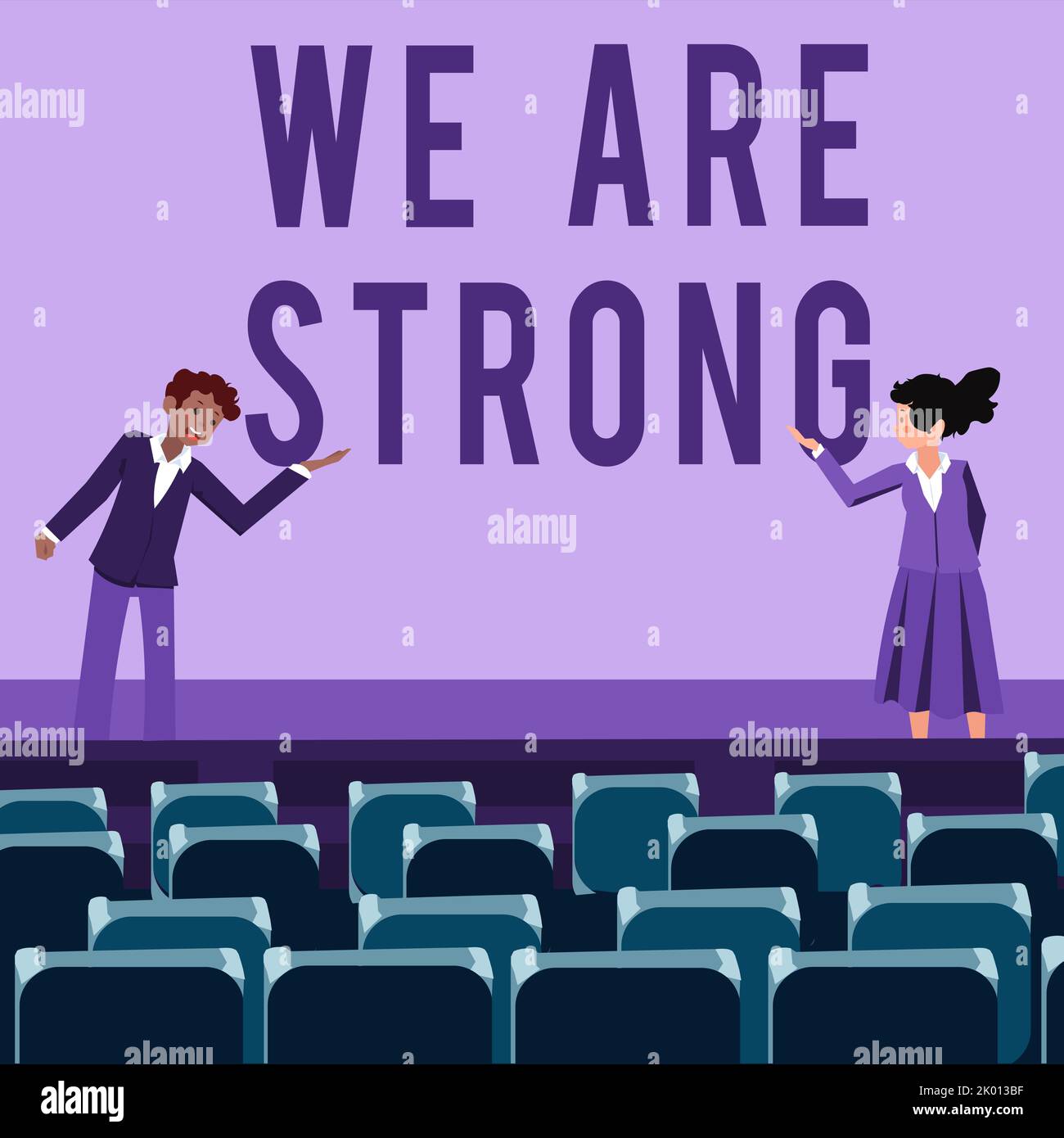 Text sign showing We Are Strong. Internet Concept Have great strength ...