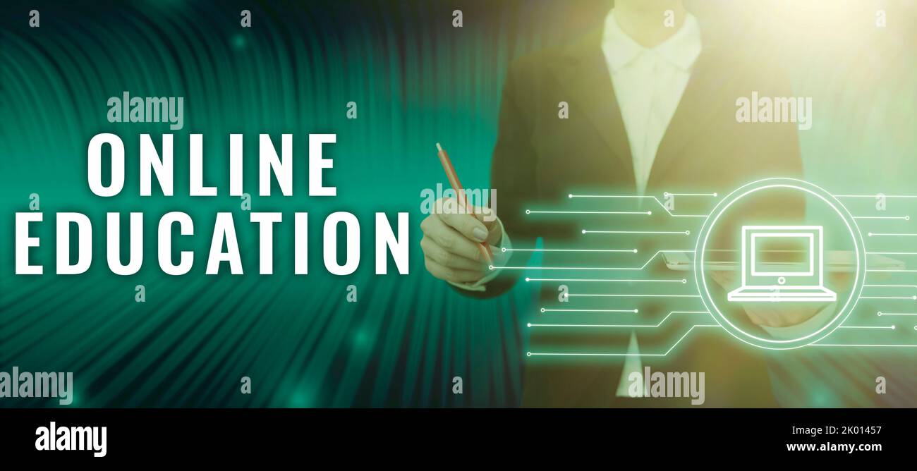 Sign displaying Online Educationstudy and ethical practice of ...