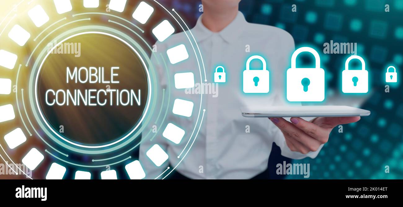 Sign displaying Mobile ConnectionSecure universal login solution using ... Sign displaying Mobile ConnectionSecure universal login solution using ...