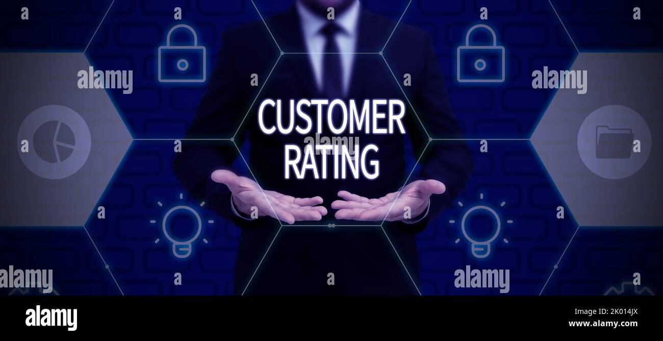 Conceptual caption Customer RatingEach point of the customers enhances ...