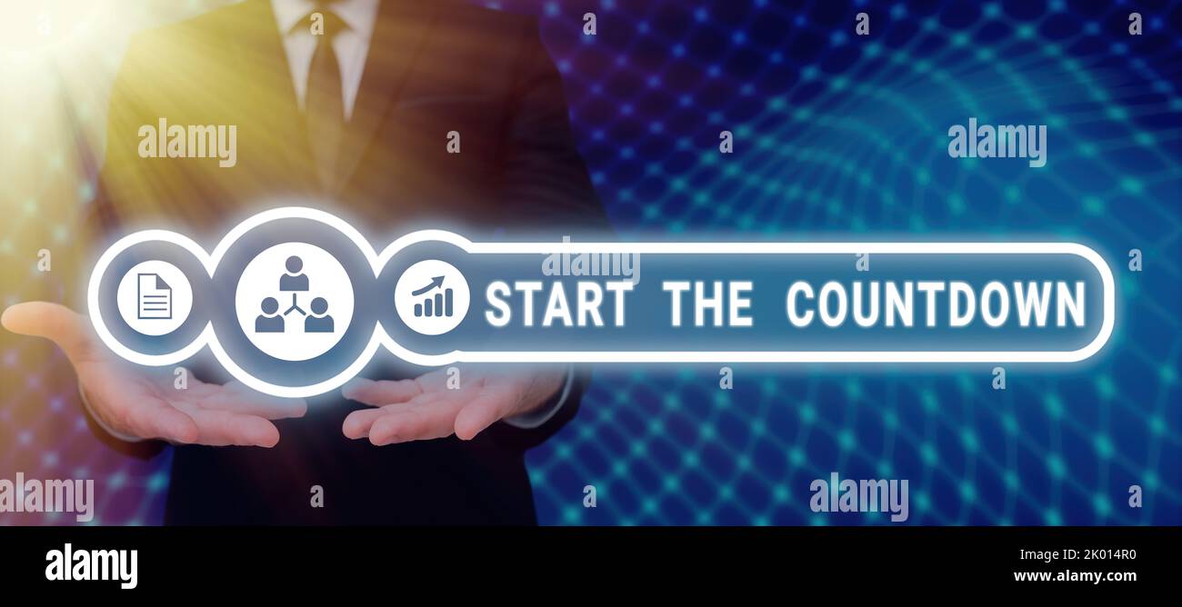 Handwriting Text Start The Countdown Internet Concept Sequence Of