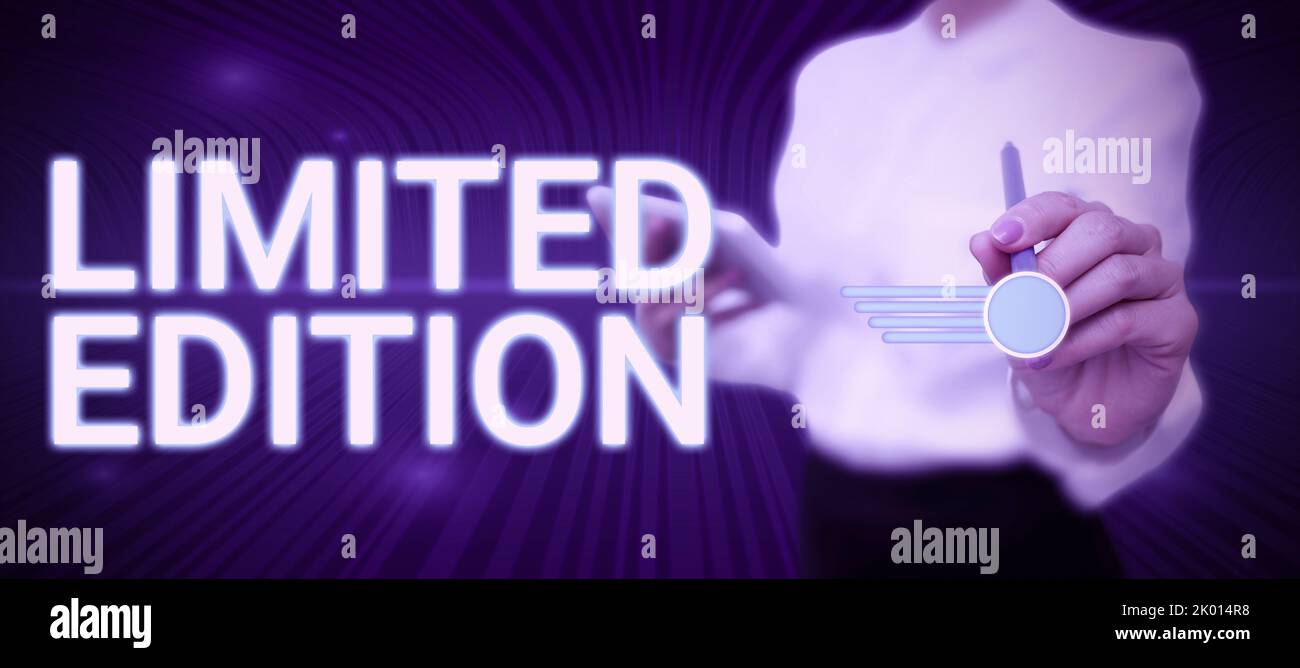 Conceptual caption Limited EditionWork of something which is only ...