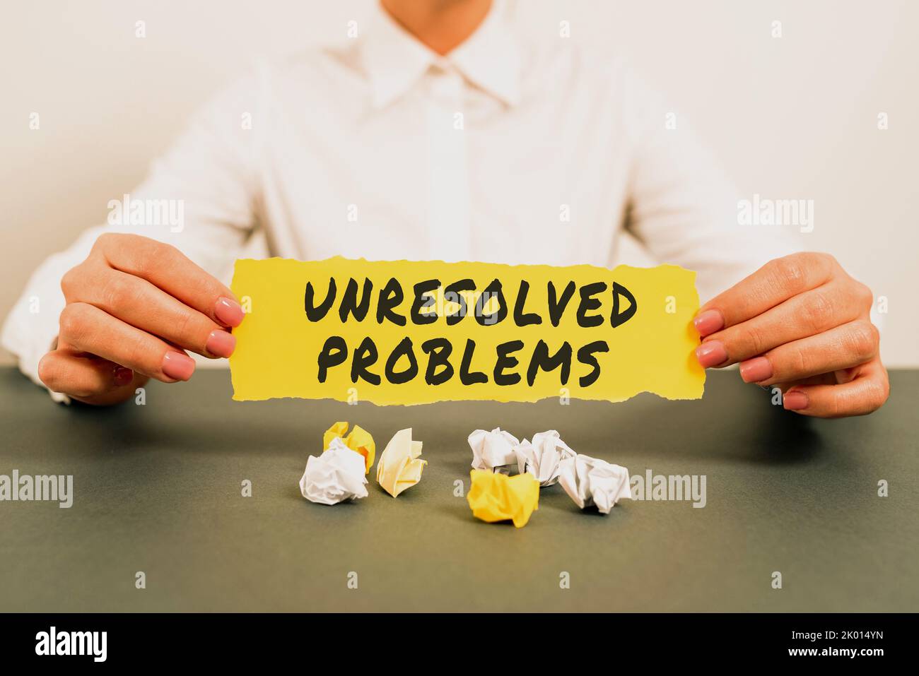 Inspiration showing sign Unresolved Problems. Business overview those ...
