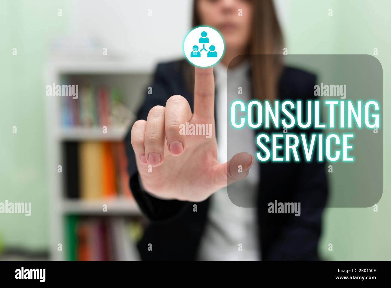 Hand writing sign Consulting ServiceExperts that offers knowledge to a ...