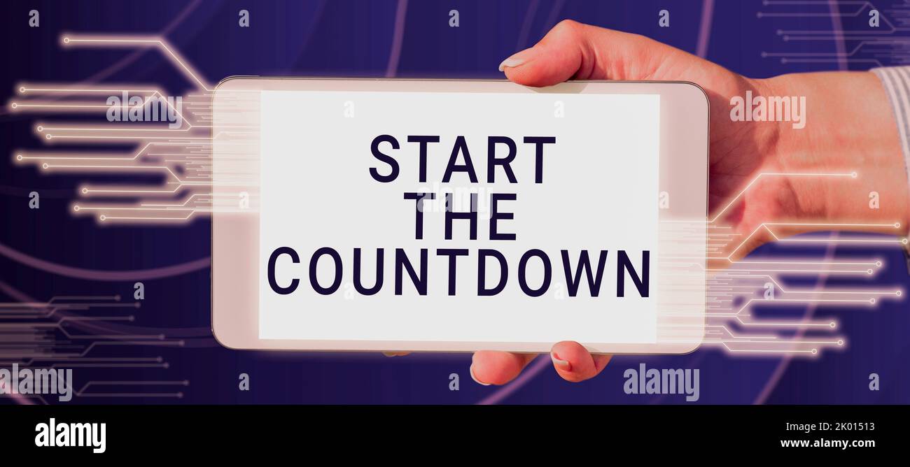 Handwriting text Start The Countdown. Internet Concept Sequence of ...