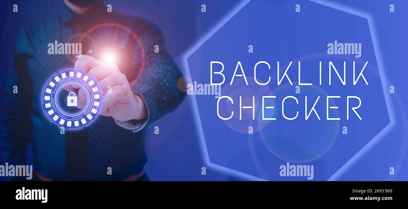 Hand writing sign Backlink CheckerFind your competitors most valuable ...