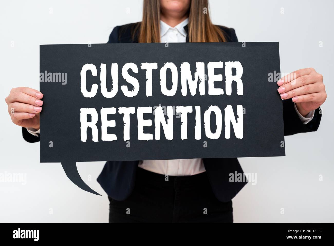 Sign Displaying Customer Retentionkeeping Loyal Customers Retain Many As Possible Business