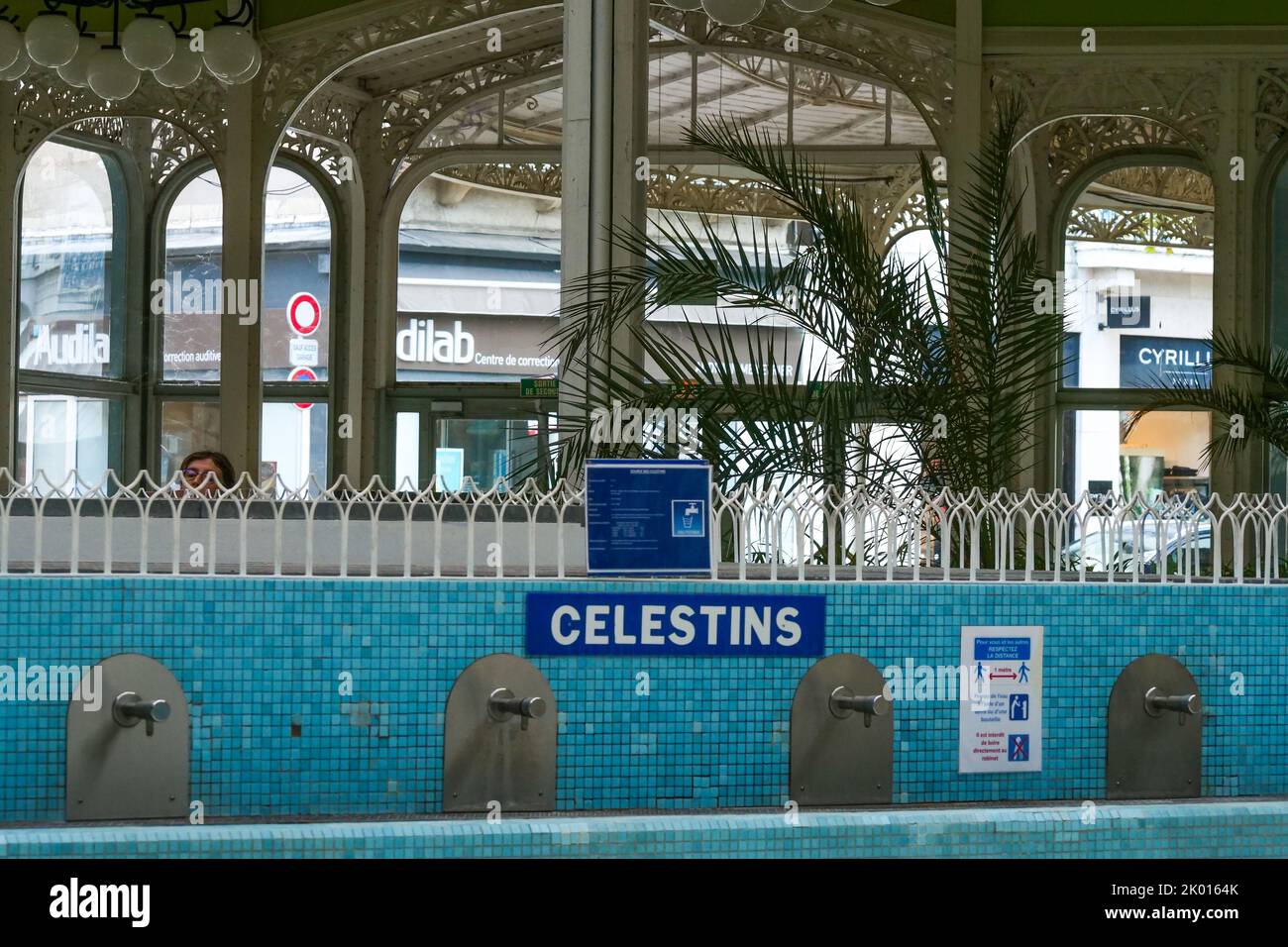 Celestins spring, Hall of the thermal springs, Vichy, Allier, AURA ...