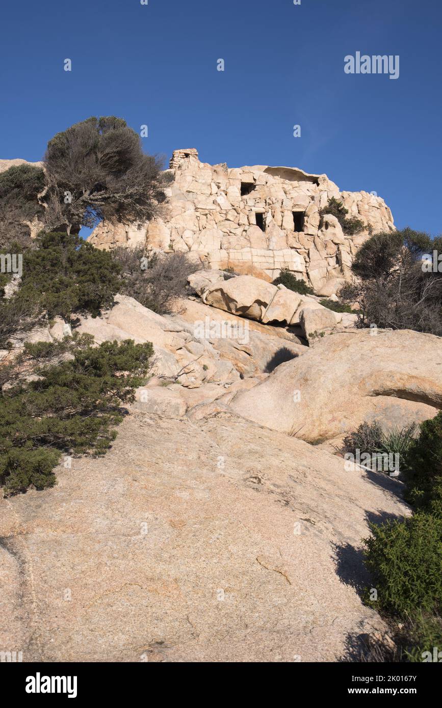 Caprera, batteria antiaerea Candeo Stock Photo - Alamy