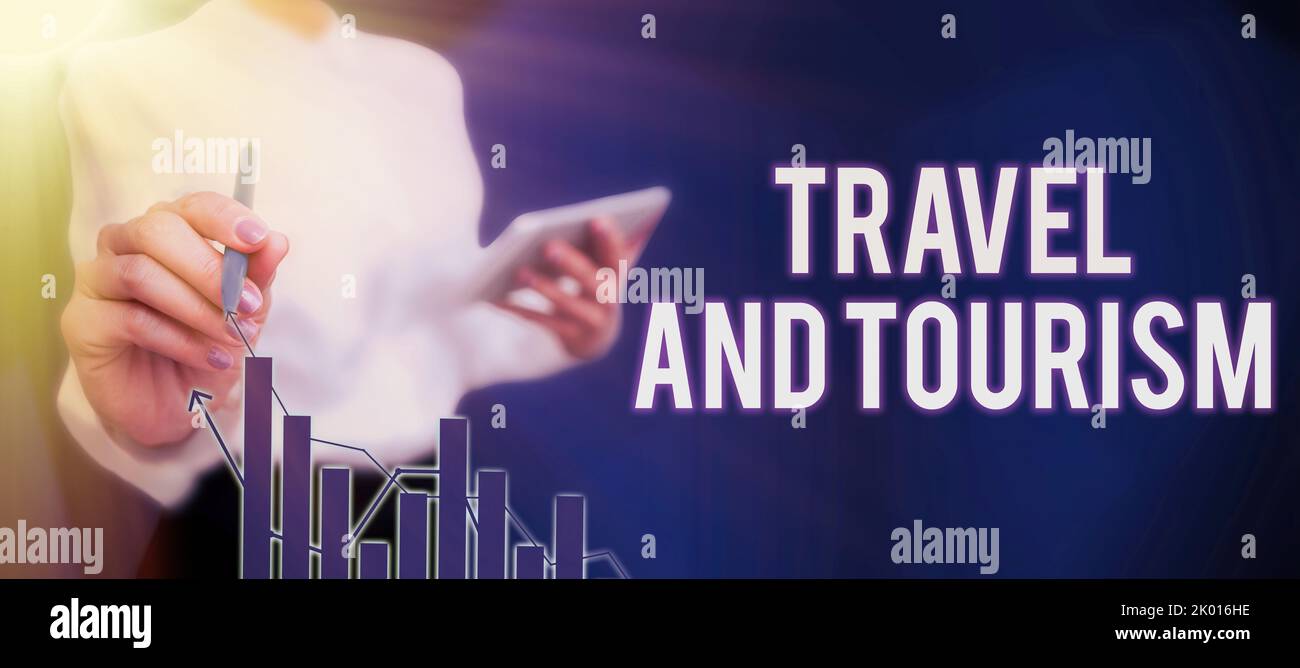 Sign displaying Travel And TourismTemporary Movement of People to ...