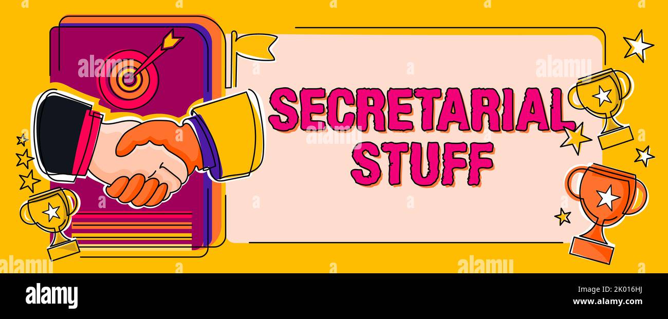 Conceptual display Secretarial StuffSecretary belongings Things owned ...