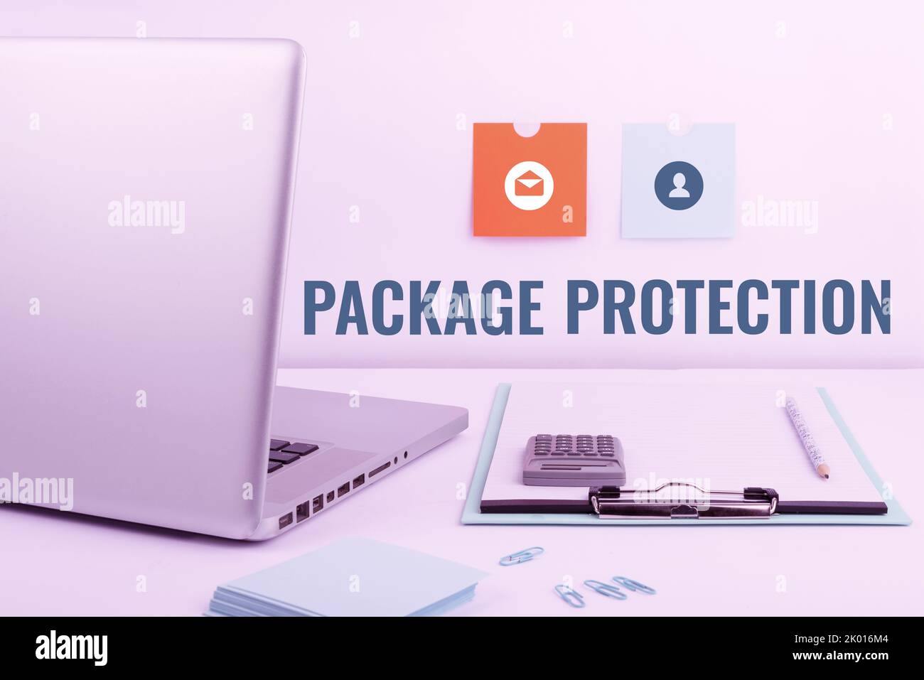 Text sign showing Package ProtectionWrapping and Securing items to ...