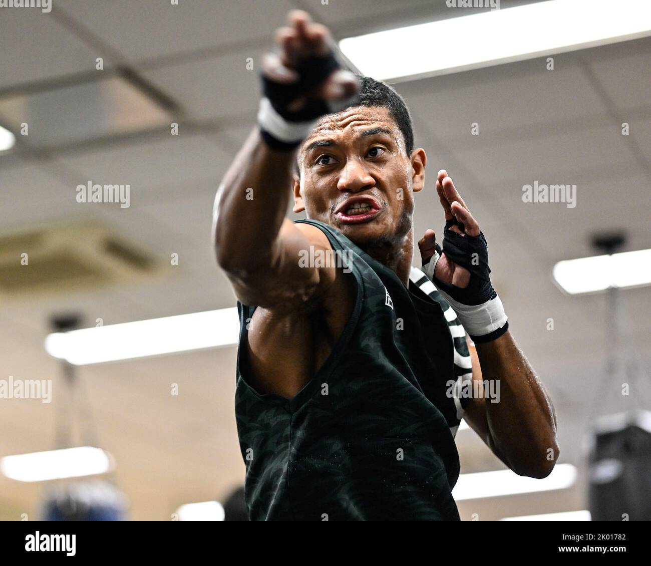 Andy Hiraoka of Japan during a training session in Yokohama, Kanagawa ...