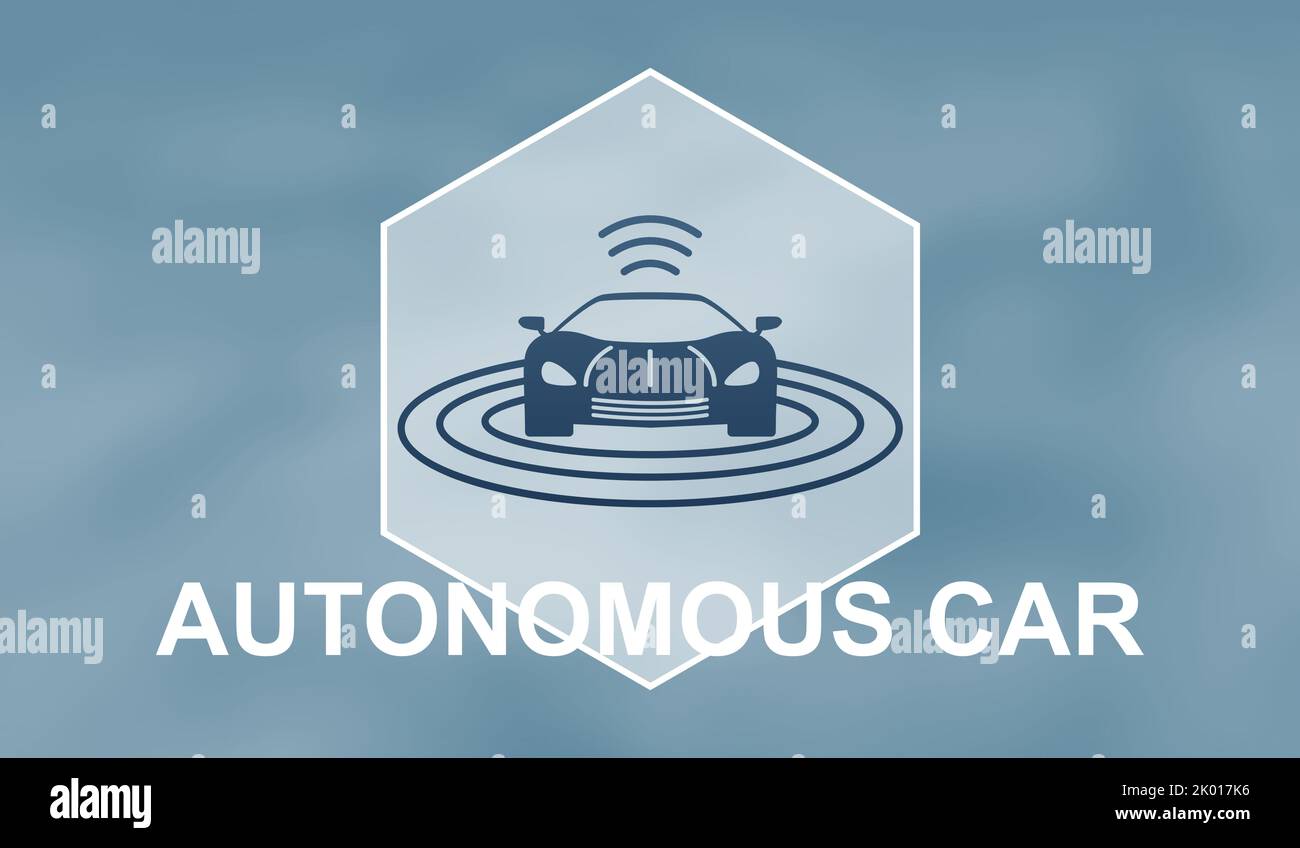 Illustration of an autonomous car concept Stock Photo - Alamy