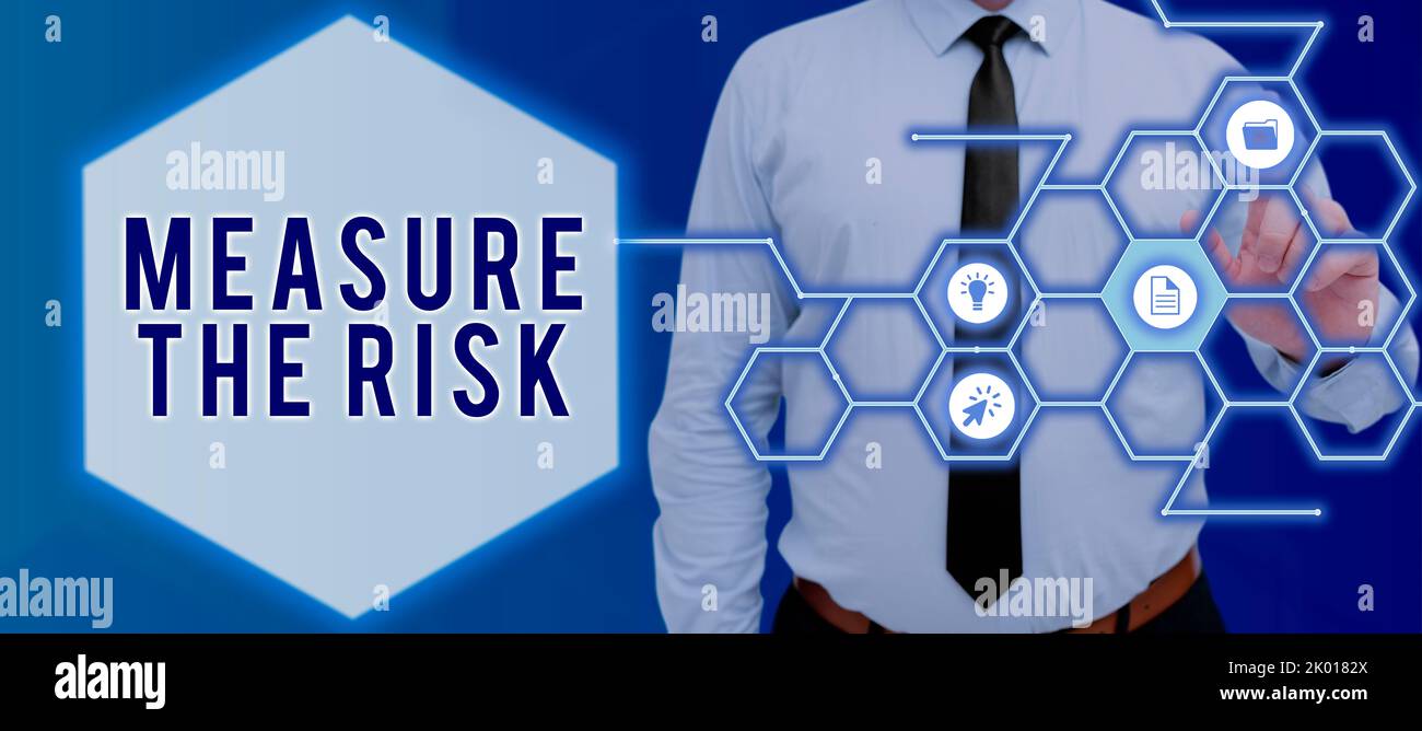 Text showing inspiration Measure The Riskdetermine degree of danger ...