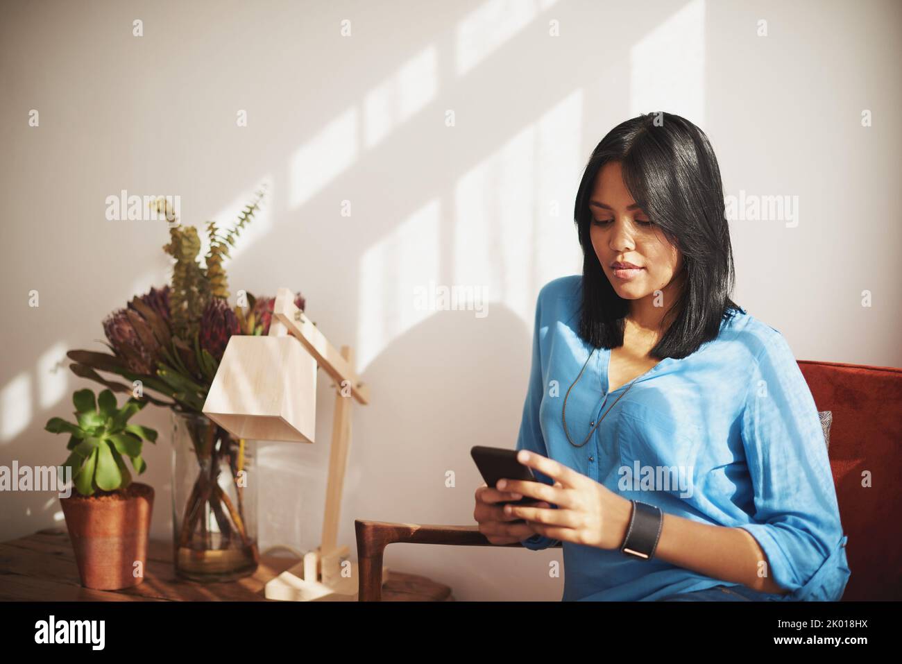Talking through touch woman hi-res stock photography and images - Alamy