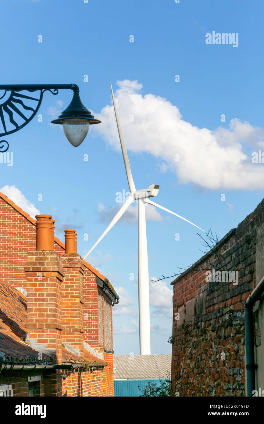 Large urban The Ness Point wind turbine known as 'Gulliver, Lowestoft ...