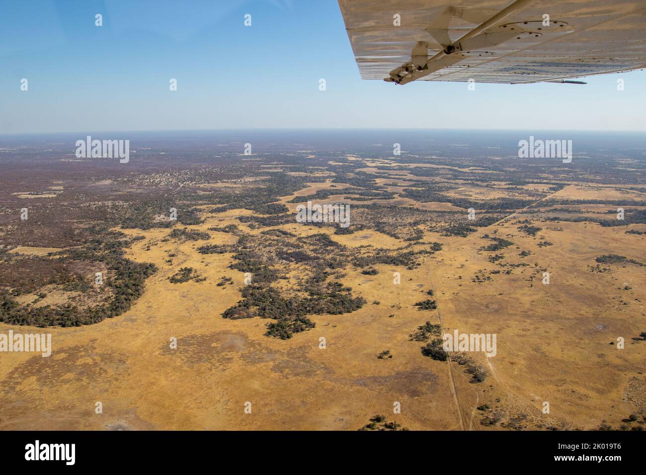 Maun, Botswana - flying low above the Okavango Delta in a small ...