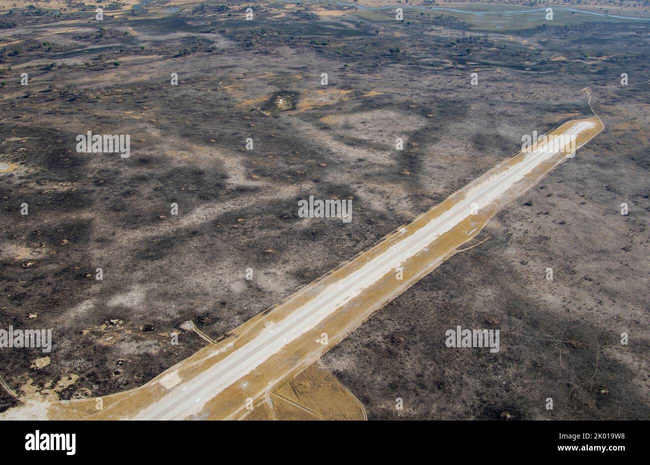 Maun, Botswana - flying low above the Okavango Delta in a small ...