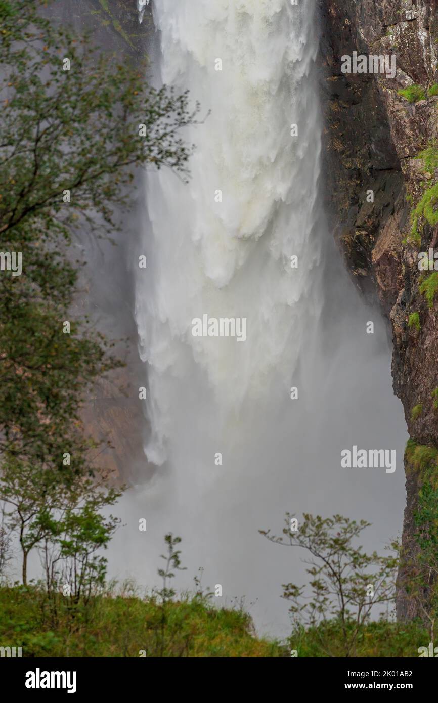 The great and beautiful Månafossen waterfall Stock Photo - Alamy