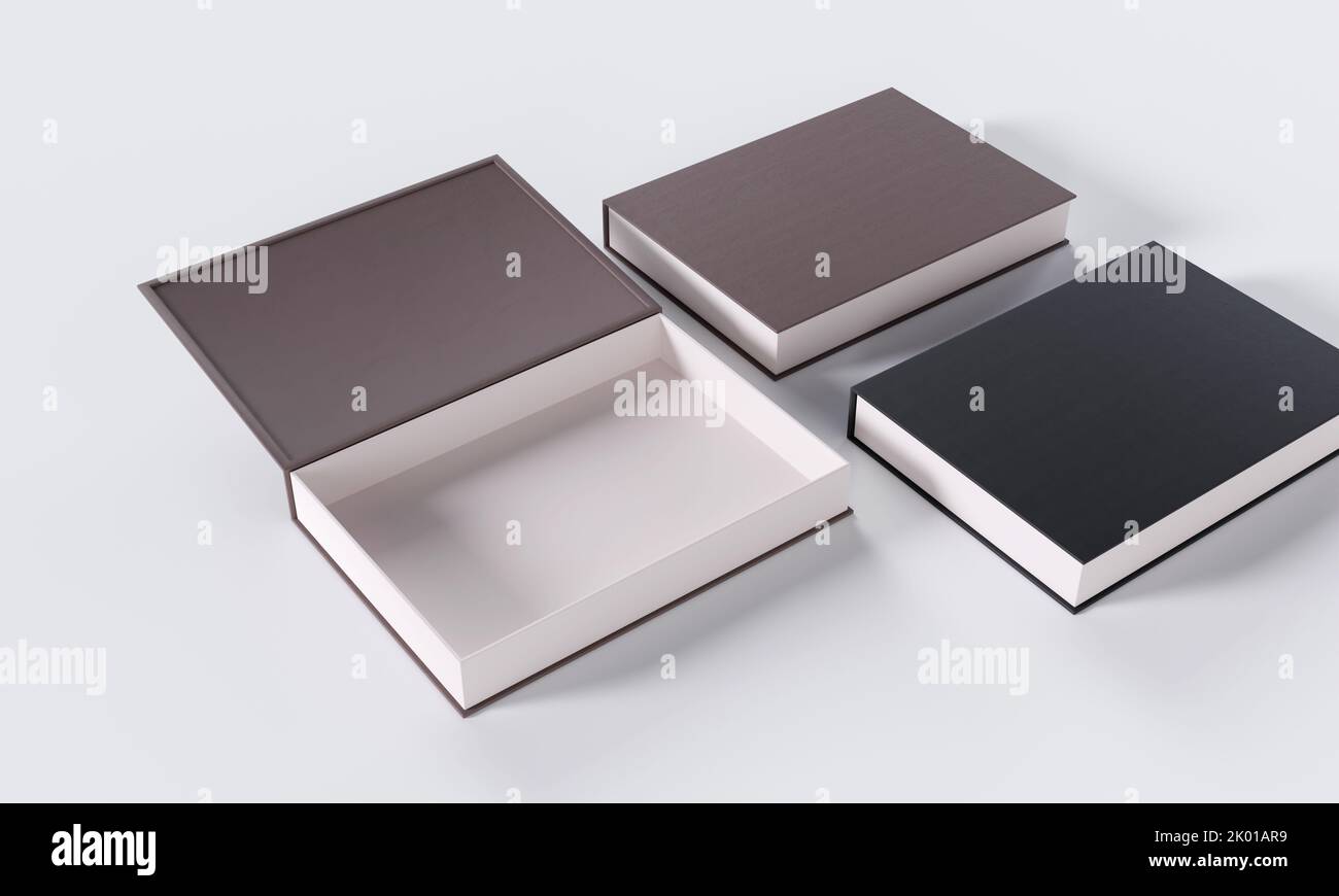 Cardboard Storage Box Isolated On White Background 3d Rendering Stock