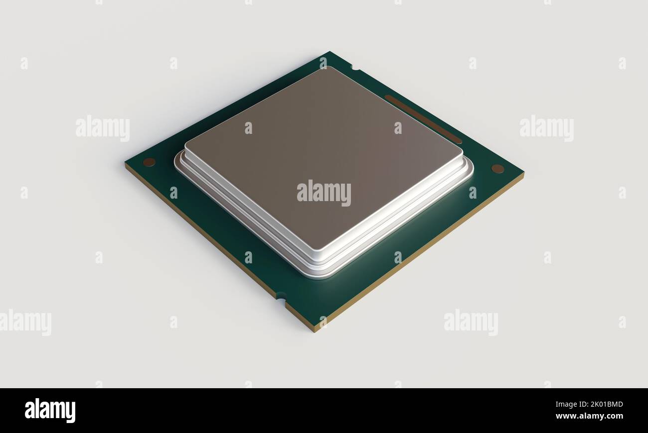 3D Rendering of semiconductor chip with studio lighting Stock Photo - Alamy