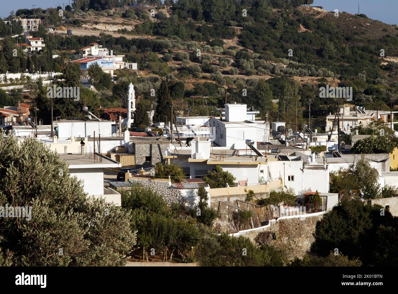 Greece, Dodecanese, Rhodes island Psinthos village and Fasouli springs ...