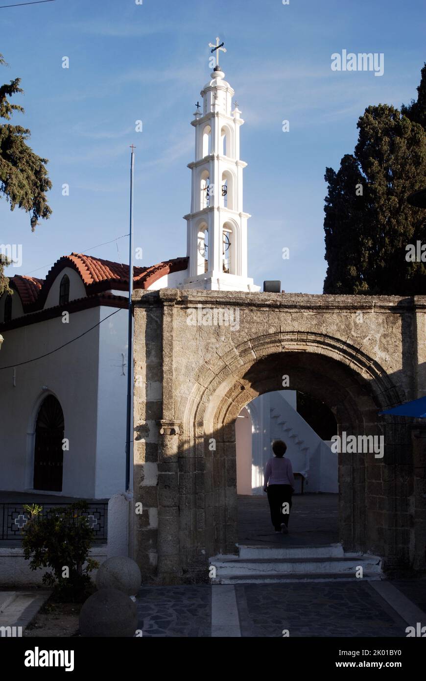 Greece, Dodecanese, Rhodes island Psinthos village and Fasouli springs ...