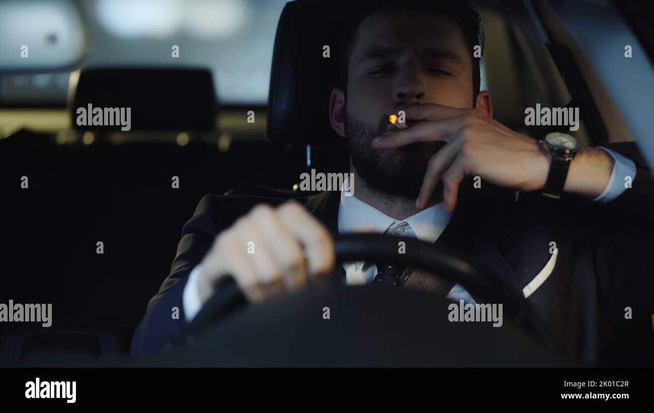 Smoking driving car hi-res stock photography and images - Alamy