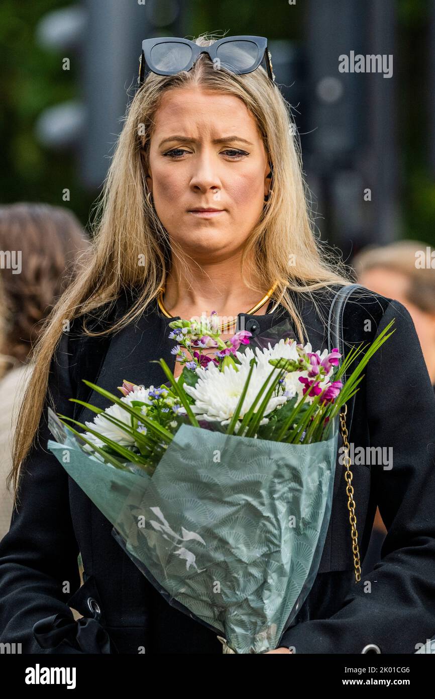 London, UK. 9th Sep, 2022. Many are emotional and sad faces and tears ...